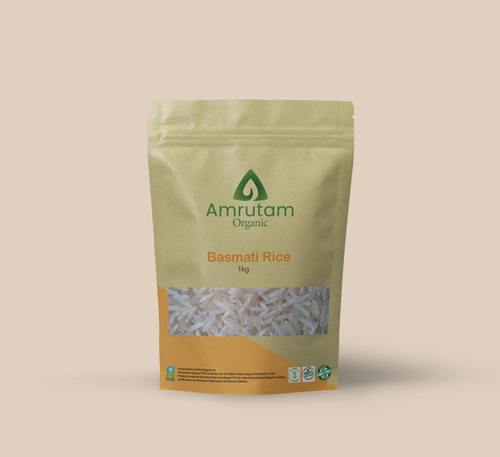 Buy Organic Basmati Rice Online at lowest price online- Amrutam Organic